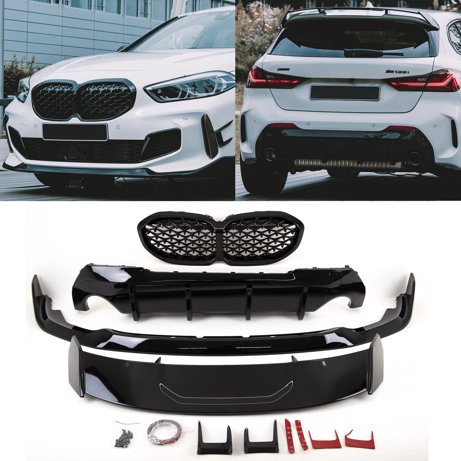 BMW 1 Series F40 2019- Aero Bodykit Front Splitter Rear Diffuser Roof ...