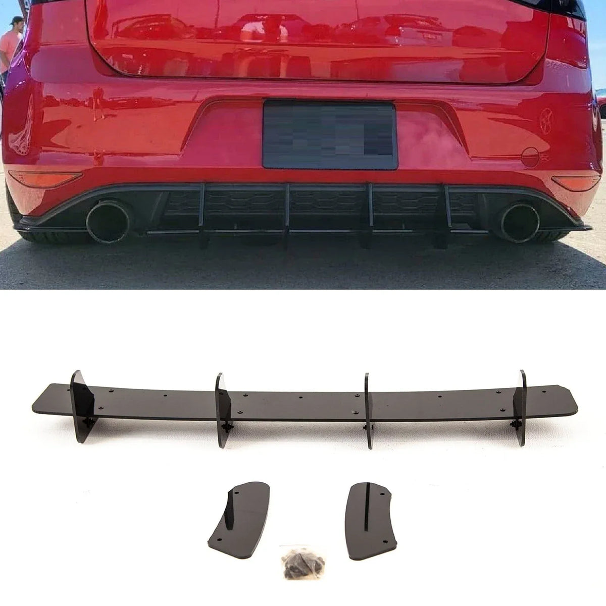 VW Golf GTI MK7 2013-2016 Rear Blade Style Diffuser & Side Splitters G ...