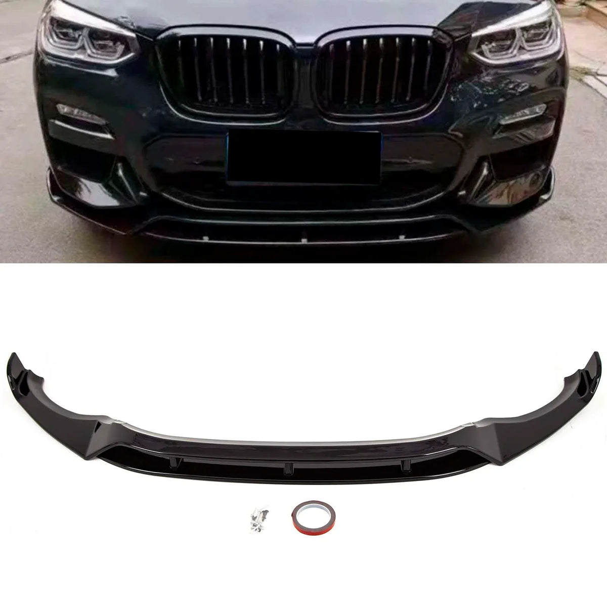 Fits BMW X3 G01 X4 G02 2018- Front Lip Splitter Spoiler M Performance ...
