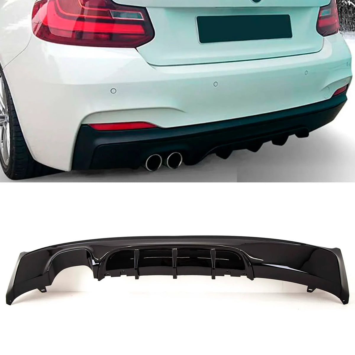 BMW 2 Series F22 F23 2014-2021 Rear Bumper Diffuser Spoiler Twin M Per ...