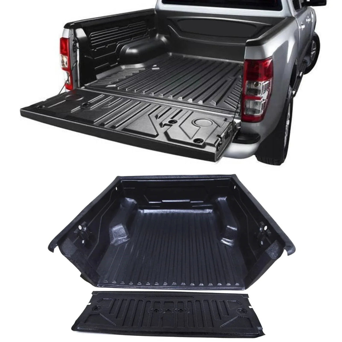 Fits Ford Ranger T6 Double Cab 2012- Over Rail Load Bed Liner Heavy Du ...